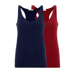 Anou Anou Top Damen Gr&ouml;&szlig;e S navy / weinrot