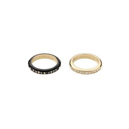 Furla Jewellery Ring Damen Gr&ouml;&szlig;e 54 gold / schwarz / transparent