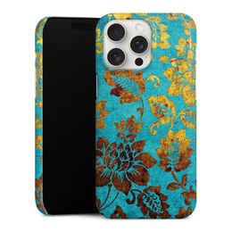 DeinDesign iPhone 15 Pro Max Handy Premium Case Smartphone Handyh&uuml;lle Schutzh&uuml;lle gl&auml;nzend Flowers Vintage Ornament Premium Case