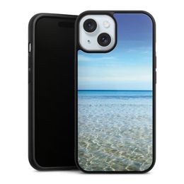DeinDesign iPhone 15 Handy Gallery Case Handyh&uuml;lle 9H Geh&auml;rtetes Glas R&uuml;ckseite H&uuml;lle Urlaub Sky Ocean Gallery Case