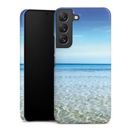 DeinDesign Galaxy S22 Handy Premium Case Smartphone Handyh&uuml;lle Schutzh&uuml;lle gl&auml;nzend Urlaub Sky Ocean Premium Case