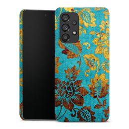 DeinDesign Galaxy A53 5G Handy Premium Case Smartphone Handyh&uuml;lle Schutzh&uuml;lle matt Flowers Ornament Vintage Premium Case