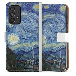 DeinDesign Galaxy A33 5G Handy Klapph&uuml;lle Handyh&uuml;lle aus Kunst Leder wei&szlig; Flip Case Kunst The Starry Night Sideflip mit Lasche