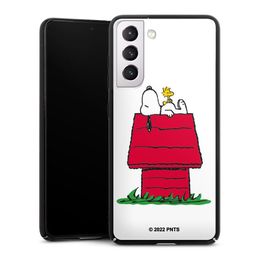 DeinDesign Galaxy S21 FE 5G Handy Hard Case Schutzh&uuml;lle schwarz Smartphone Backcover Snoopy Peanuts Official Licensed Product Hard Case