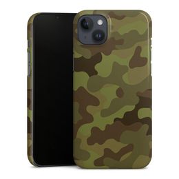 DeinDesign iPhone 14 Plus Handy Premium Case Smartphone Handyh&uuml;lle Schutzh&uuml;lle gl&auml;nzend Camouflage Tarnmuster Army Premium Case