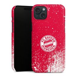 DeinDesign iPhone 15 Plus Handy Premium Case Smartphone Handyh&uuml;lle Schutzh&uuml;lle gl&auml;nzend Fcb Fc Bayern M&uuml;nchen Official Licensed Product Premium Case