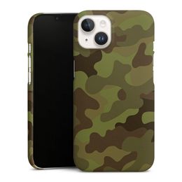 DeinDesign iPhone 14 Handy Premium Case Smartphone Handyh&uuml;lle Schutzh&uuml;lle matt Camouflage Tarnmuster Army Premium Case