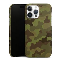 DeinDesign iPhone 14 Pro Max Handy Premium Case Smartphone Handyh&uuml;lle Schutzh&uuml;lle matt Camouflage Tarnmuster Army Premium Case