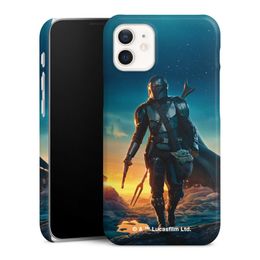 DeinDesign iPhone 12 mini Handy Premium Case Smartphone Handyh&uuml;lle Schutzh&uuml;lle gl&auml;nzend Star Wars The Mandalorian Sunset Premium Case