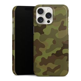 DeinDesign iPhone 15 Pro Max Handy Premium Case Smartphone Handyh&uuml;lle Schutzh&uuml;lle gl&auml;nzend Camouflage Tarnmuster Army Premium Case