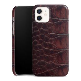 DeinDesign iPhone 12 Handy Premium Case Smartphone Handyh&uuml;lle Schutzh&uuml;lle gl&auml;nzend Animal Print Crocodile Leather Premium Case