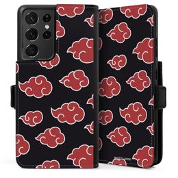 DeinDesign Galaxy S21 Ultra 5G Handy Klapph&uuml;lle Handyh&uuml;lle aus Kunst Leder schwarz Flip Case Akatsuki Official Licensed Product Naruto Shippuden Sideflip mit 