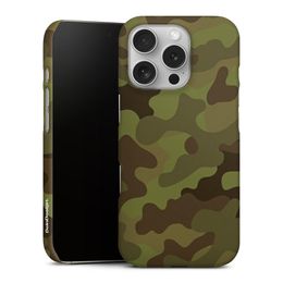 DeinDesign iPhone 16 Pro Handy Premium Case Smartphone Handyh&uuml;lle Schutzh&uuml;lle matt Camouflage Tarnmuster Army Premium Case