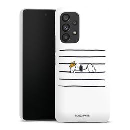 DeinDesign Galaxy A53 5G Handy Premium Case Smartphone Handyh&uuml;lle Schutzh&uuml;lle gl&auml;nzend Snoopy Dog Peanuts Premium Case