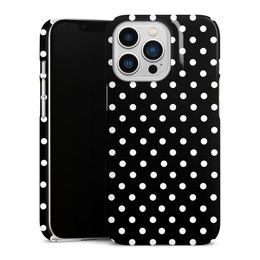 DeinDesign iPhone 13 Pro Handy Premium Case Smartphone Handyh&uuml;lle Schutzh&uuml;lle gl&auml;nzend Retro Points Polka Dots Premium Case