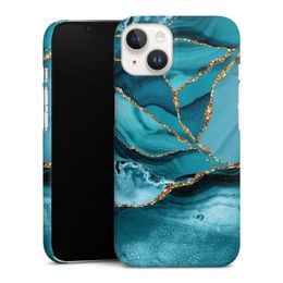 DeinDesign iPhone 14 Handy Premium Case Smartphone Handyh&uuml;lle Schutzh&uuml;lle matt Marble Gemstone Glitzer Premium Case