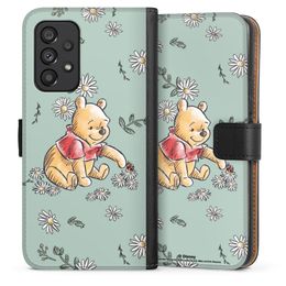 DeinDesign Galaxy A53 5G Handy Klapph&uuml;lle Handyh&uuml;lle aus Kunst Leder schwarz Flip Case Disney Official Licensed Product Winnie The Pooh Sideflip mit langer 