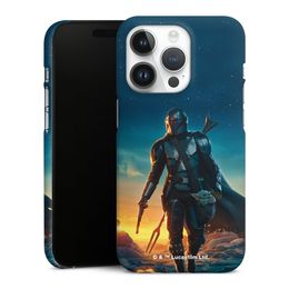 DeinDesign iPhone 14 Pro Handy Premium Case Smartphone Handyh&uuml;lle Schutzh&uuml;lle matt Star Wars The Mandalorian Sunset Premium Case