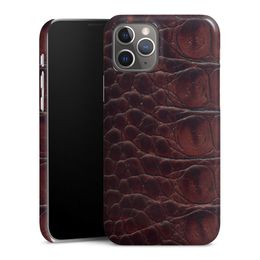 DeinDesign iPhone 12 Pro Handy Premium Case Smartphone Handyh&uuml;lle Schutzh&uuml;lle gl&auml;nzend Leather Crocodile Animal Print Premium Case