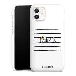 DeinDesign iPhone 12 mini Handy Premium Case Smartphone Handyh&uuml;lle Schutzh&uuml;lle gl&auml;nzend Snoopy Dog Peanuts Premium Case