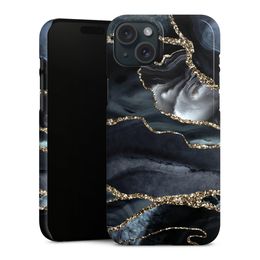 DeinDesign iPhone 15 Plus Handy Premium Case Smartphone Handyh&uuml;lle Schutzh&uuml;lle gl&auml;nzend Marble Trends Glitzer Premium Case