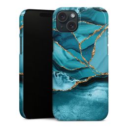 DeinDesign iPhone 15 Plus Handy Premium Case Smartphone Handyh&uuml;lle Schutzh&uuml;lle gl&auml;nzend Marble Gemstone Glitzer Premium Case