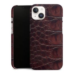 DeinDesign iPhone 14 Handy Premium Case Smartphone Handyh&uuml;lle Schutzh&uuml;lle matt Leather Crocodile Animal Print Premium Case