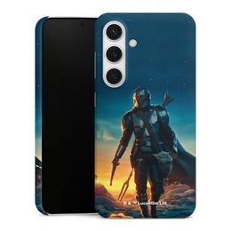 DeinDesign Galaxy S24 Handy Premium Case Smartphone Handyh&uuml;lle Schutzh&uuml;lle matt Star Wars The Mandalorian Sunset Premium Case