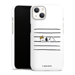DeinDesign iPhone 13 Handy Premium Case Smartphone Handyh&uuml;lle Schutzh&uuml;lle gl&auml;nzend Snoopy Dog Peanuts Premium Case