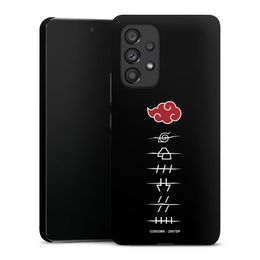 DeinDesign Galaxy A53 5G Handy Premium Case Smartphone Handyh&uuml;lle Schutzh&uuml;lle gl&auml;nzend Naruto Shippuden Akatsuki Official Licensed Product Premium Case