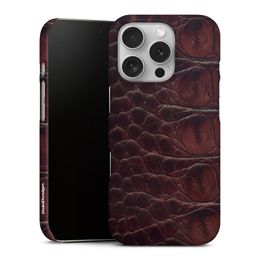 DeinDesign iPhone 16 Pro Handy Premium Case Smartphone Handyh&uuml;lle Schutzh&uuml;lle matt Leather Crocodile Animal Print Premium Case