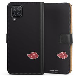 DeinDesign Galaxy A12 Handy Klapph&uuml;lle Handyh&uuml;lle aus Kunst Leder schwarz Flip Case Akatsuki Official Licensed Product Naruto Shippuden Sideflip mit langer 