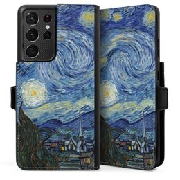 DeinDesign Galaxy S21 Ultra 5G Handy Klapph&uuml;lle Handyh&uuml;lle aus Kunst Leder schwarz Flip Case The Starry Night Kunst Sideflip mit Lasche