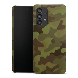 DeinDesign Galaxy A53 5G Handy Premium Case Smartphone Handyh&uuml;lle Schutzh&uuml;lle matt Camouflage Tarnmuster Army Premium Case