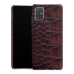 DeinDesign Galaxy A51 Handy Premium Case Smartphone Handyh&uuml;lle Schutzh&uuml;lle gl&auml;nzend Leather Crocodile Animal Print Premium Case