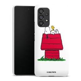 DeinDesign Galaxy A53 5G Handy Premium Case Smartphone Handyh&uuml;lle Schutzh&uuml;lle gl&auml;nzend Snoopy Official Licensed Product Peanuts Premium Case