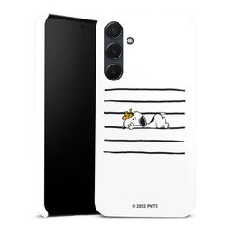 DeinDesign Galaxy A55 5G Handy Premium Case Smartphone Handyh&uuml;lle Schutzh&uuml;lle gl&auml;nzend Snoopy Dog Peanuts Premium Case