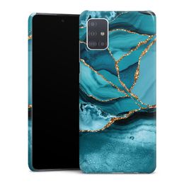DeinDesign Galaxy A51 Handy Premium Case Smartphone Handyh&uuml;lle Schutzh&uuml;lle gl&auml;nzend Marble Gemstone Glitzer Premium Case