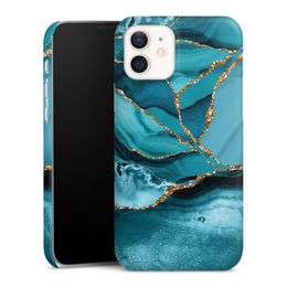 DeinDesign iPhone 12 Handy Premium Case Smartphone Handyh&uuml;lle Schutzh&uuml;lle matt Marble Gemstone Glitzer Premium Case