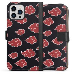 DeinDesign iPhone 13 Pro Max Handy Klapph&uuml;lle Handyh&uuml;lle aus Kunst Leder schwarz Flip Case Akatsuki Official Licensed Product Naruto Shippuden Sideflip mit 