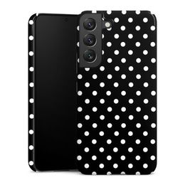 DeinDesign Galaxy S22 Handy Premium Case Smartphone Handyh&uuml;lle Schutzh&uuml;lle gl&auml;nzend Retro Points Polka Dots Premium Case