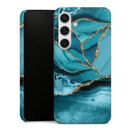 DeinDesign Galaxy S24 Handy Premium Case Smartphone Handyh&uuml;lle Schutzh&uuml;lle gl&auml;nzend Marble Gemstone Glitzer Premium Case