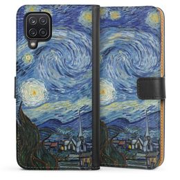 DeinDesign Galaxy A12 Handy Klapph&uuml;lle Handyh&uuml;lle aus Kunst Leder schwarz Flip Case Kunst The Starry Night Sideflip mit langer Lasche