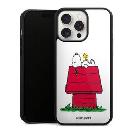 DeinDesign iPhone 15 Pro Max Handy Gallery Case Handyh&uuml;lle 9H Geh&auml;rtetes Glas R&uuml;ckseite H&uuml;lle Snoopy Peanuts Official Licensed Product Gallery Case