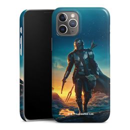 DeinDesign iPhone 12 Pro Handy Premium Case Smartphone Handyh&uuml;lle Schutzh&uuml;lle gl&auml;nzend Star Wars The Mandalorian Sunset Premium Case