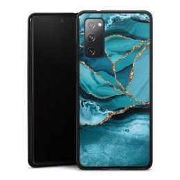 DeinDesign Galaxy S20 FE Handy Silikon H&uuml;lle Case schwarz Handyh&uuml;lle Glitzer Marble Gemstone