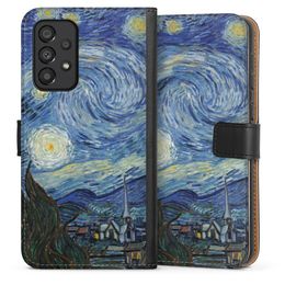 DeinDesign Galaxy A33 5G Handy Klapph&uuml;lle Handyh&uuml;lle aus Kunst Leder schwarz Flip Case Kunst The Starry Night Sideflip mit langer Lasche