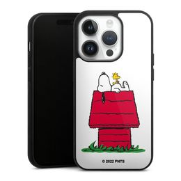 DeinDesign iPhone 14 Pro Handy Gallery Case Handyh&uuml;lle 9H Geh&auml;rtetes Glas R&uuml;ckseite H&uuml;lle Snoopy Peanuts Official Licensed Product Gallery Case