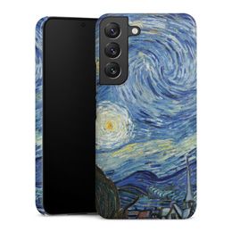 DeinDesign Galaxy S22 Handy Premium Case Smartphone Handyh&uuml;lle Schutzh&uuml;lle gl&auml;nzend The Starry Night Kunst Premium Case