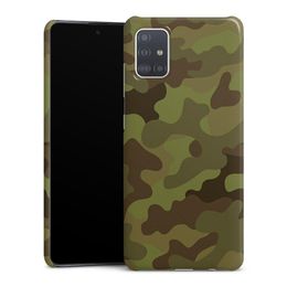 DeinDesign Galaxy A51 Handy Premium Case Smartphone Handyh&uuml;lle Schutzh&uuml;lle gl&auml;nzend Camouflage Tarnmuster Army Premium Case